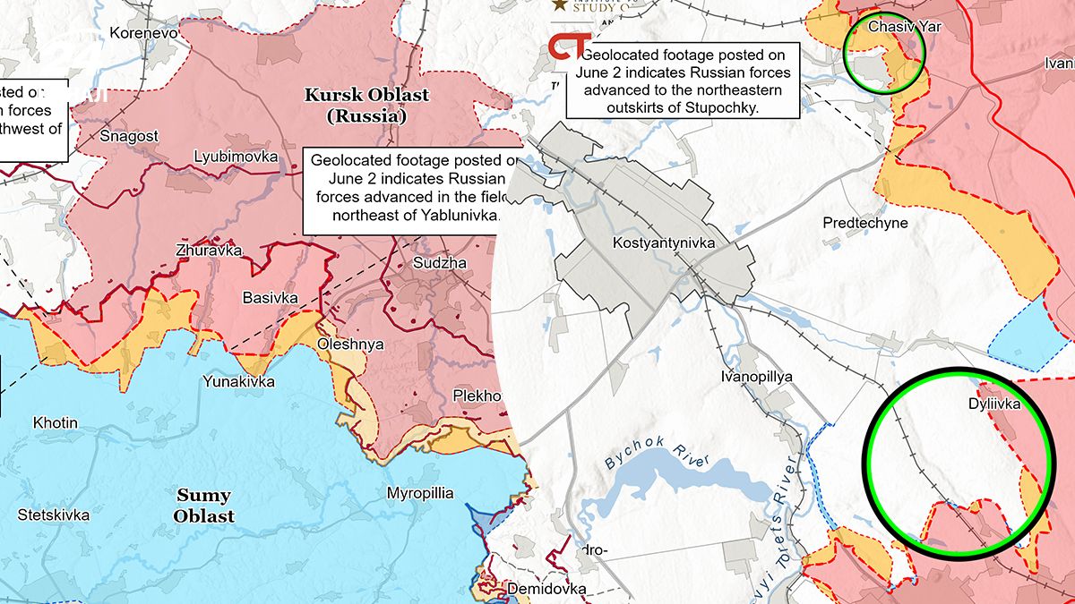 Карты ISW за 2 июня 2025 - ВСУ движутся в Донецкой области - новости Украины - 24 Канал